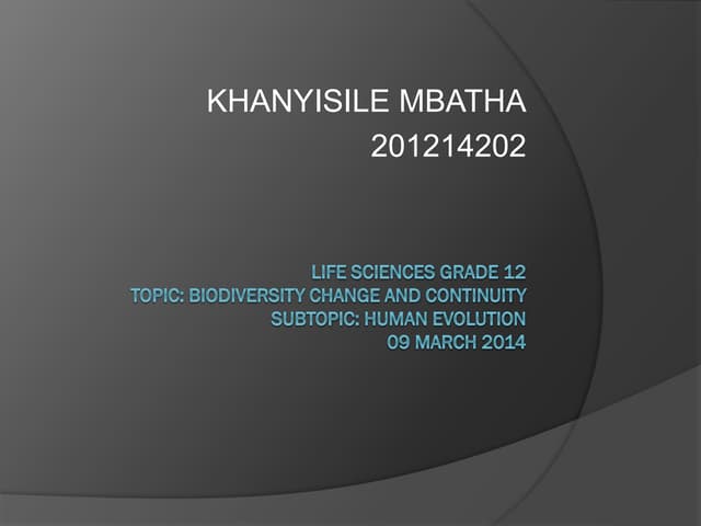 Life science grade 12 | PPTX