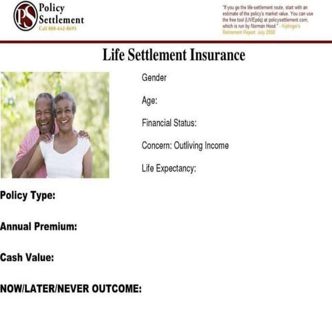Life Settlement Insurance | PPT