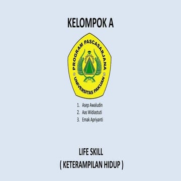 PENDIDIKAN LIFE SKILL | PPTX