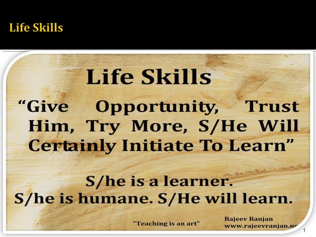 Life skills education | PPTX