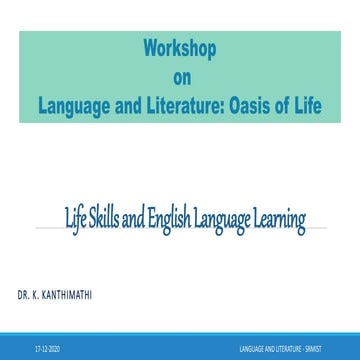 Life skills and english language learning | PPT