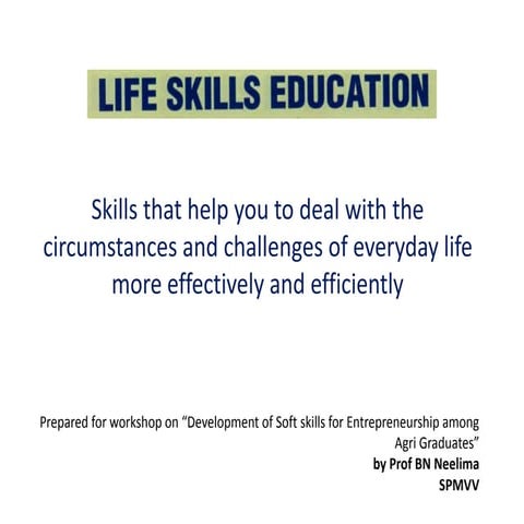 Life skills education | PPTX