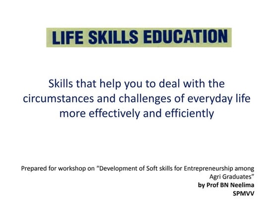 Life skills presentation | PPT