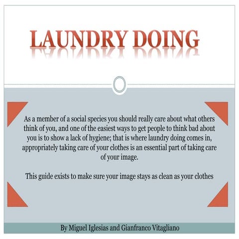 Life skills: Laundry | PPTX