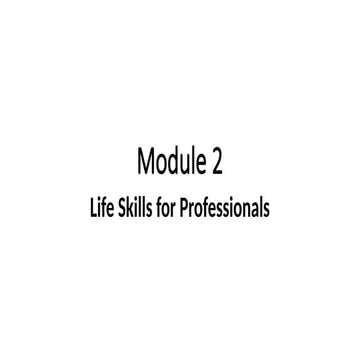 Life Skills for Professionals about time management and hollistic ...