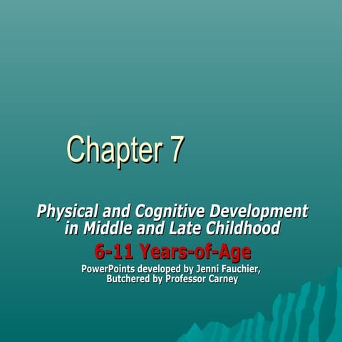 Life span chapter 7 | PPT