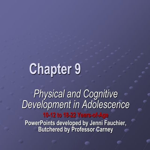 Life span chapter 9 | PPT