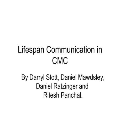 Lifespan Communication Presentation | PPT