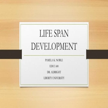 Life span development – Developmental task | PPTX