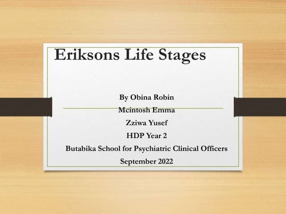 Erickson’S 8 Stages Of Development Fixed | PPTX | Parenting Babies and ...