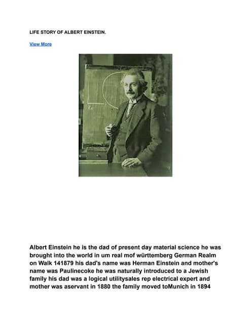 Albert einstein presentation | PPTX