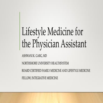 Lifestyle and integrative medicine 2020 | PPTX