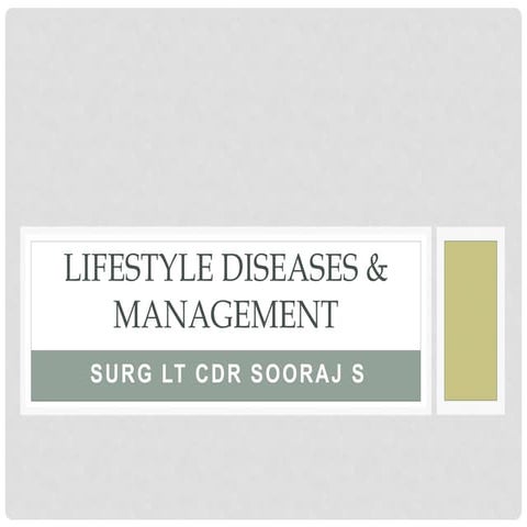 Lifestyle diseases ppt | PPTX