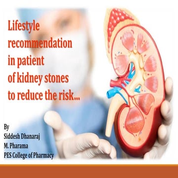 Lifestyle recommendation in patient of kidney stones to reduce the risk ...