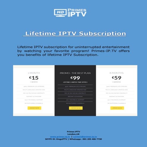 Lifetime iptv subscription | PDF