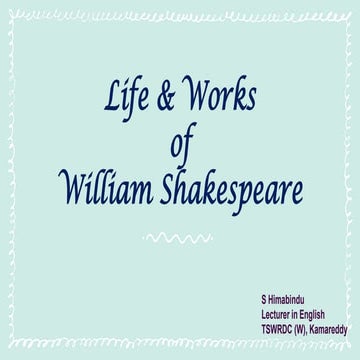 William Shakespeare powerpoint | PPT