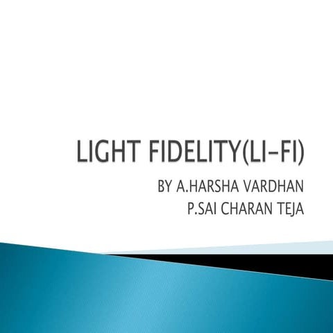 Light Fidelity(LI-FI ) | PPT