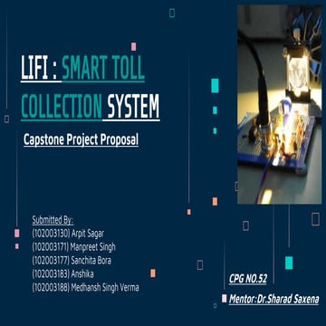 LIFI _ SMART TOLL COLLECTION SYSTEM final.pptx | Computer Networking | Computing