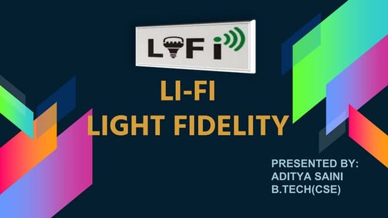 LI-FI Presentation | PPTX | Computer Networking | Computing