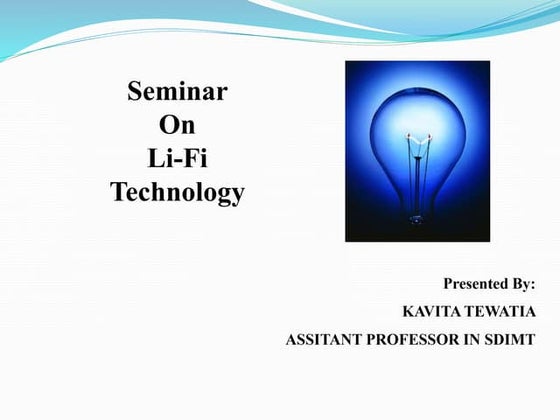 Li-Fi Technology PPT | PPT