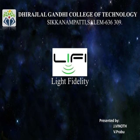 DGCT Lifi-Light Fidelity | PPTX | Computer Networking | Computing