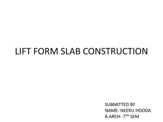 LIFT SLAB .pdf | Civil Engineering Industry | Industries