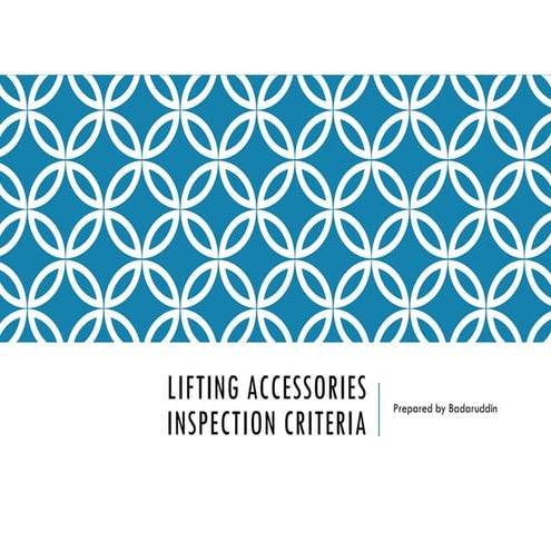 Lifting accessories Inspection | PDF