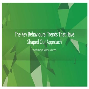 Key Behavioural Trends That Have Shaped Our Approach To Performance Content | PPT