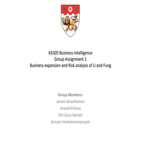 Business Expansion and Risk Analysis of Li and Fung | PPT