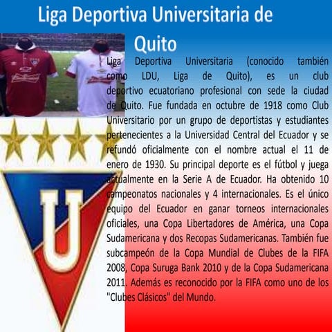 Liga deportiva universitaria de quito. | PPTX
