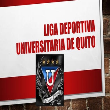 Historia de liga deportiva universitaria de quito pdf | PDF