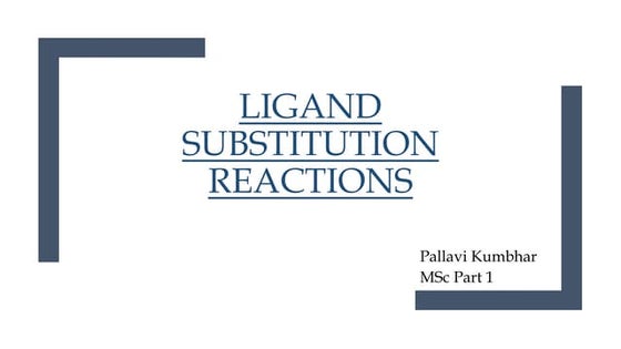 Ligand substitution reactions | PPTX | Chemistry | Science