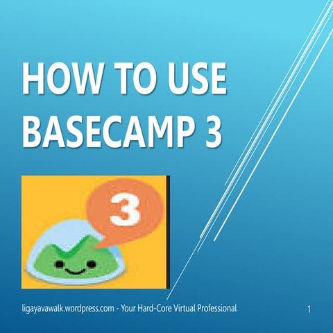 How to use Basecamp 3 | PPT