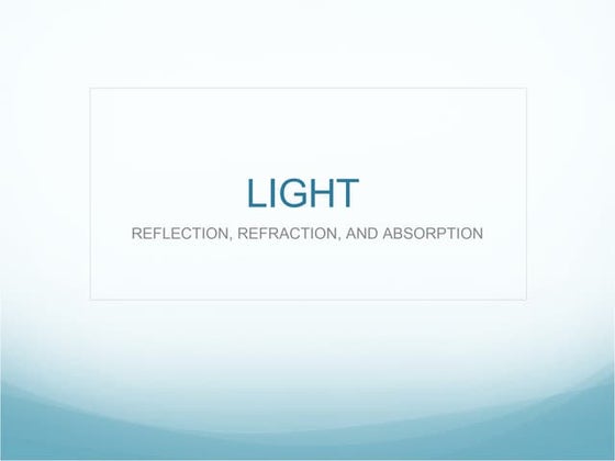 10 properties of light | PPT