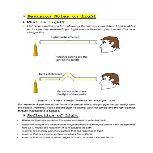 Light PPT For Class 7 & 8 CBSE | PPT