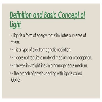 Light & optics | PPTX