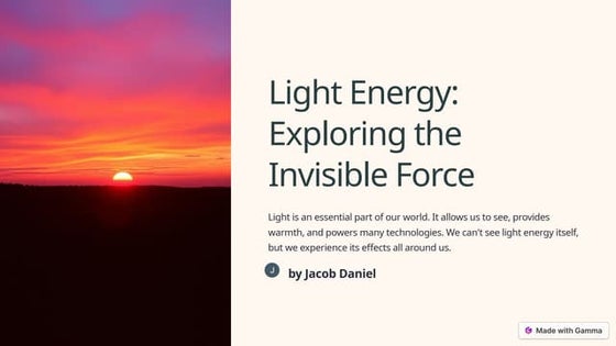 Light energy | PPT