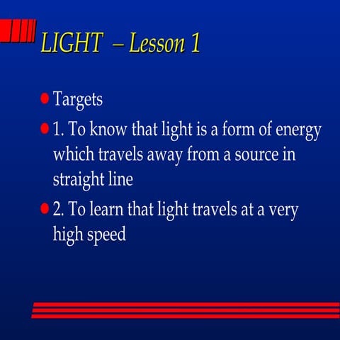 Light Lesson 1 | PPT | Physics | Science