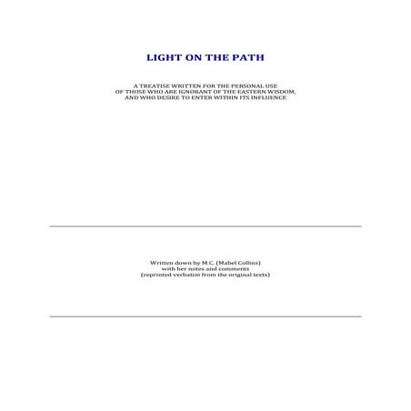 Light on the path by mabel collins | PDF