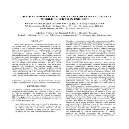 Light to-camera communication for context-aware mobile services in ...