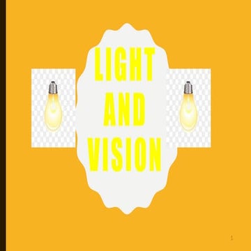 Light and vision | PPTX