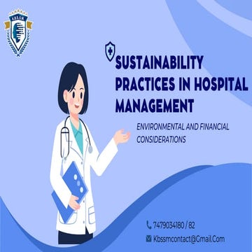 Sustainability Practices in Hospital Management: Environmental and ...