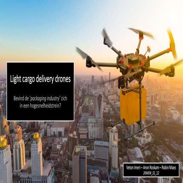 Gartner hype cycle: The light cargo delivery drones | PPTX