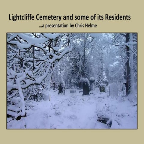 Lightcliffe Cemetery and some of its residents - by Chris Helme | PPT