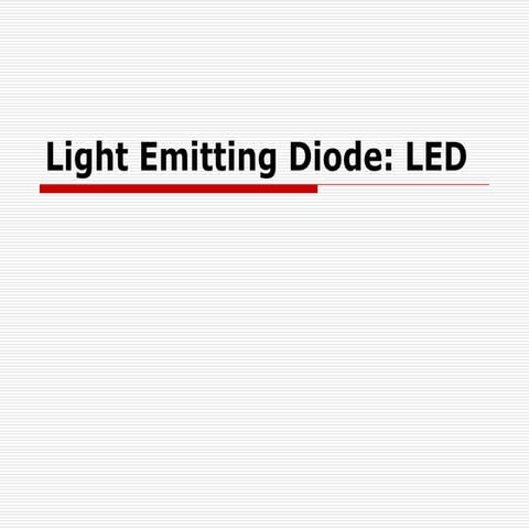 Light Emitting Diode Ppt