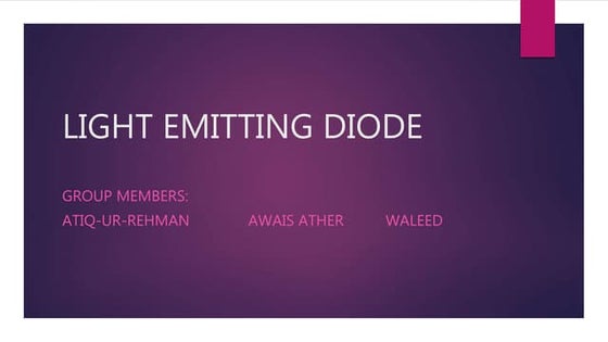 LED-light emitting diode | PPT