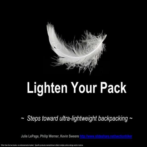 Lighten Your Backpack with video, 12feb15 | PPTX
