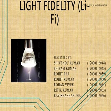 Light fidelity Presentation | PPTX