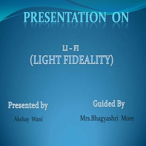 Light fidelity technology | PPTX