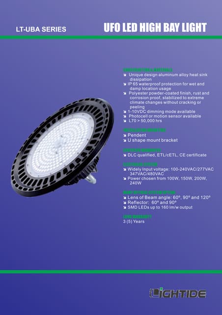 Lightide DLC Premium LED Canopy Lights sales sheet -2019 | PDF